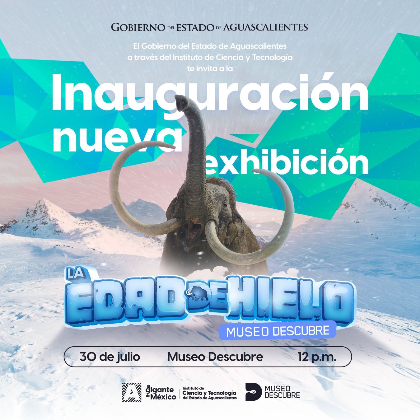 GIGANTE INAUGURACIÓN DE “LA EDAD DE HIELO” EN EL MUSEO DESCUBRE